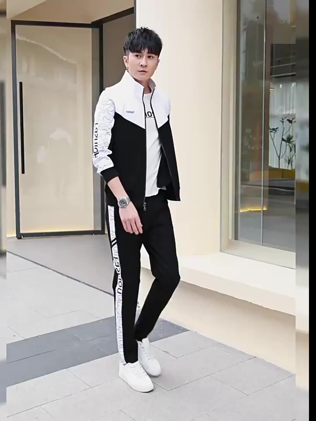 Custom Sets For Men Streetwear Luxury Brand High Quality Sweatpants And Hoodie Set Stripe ...