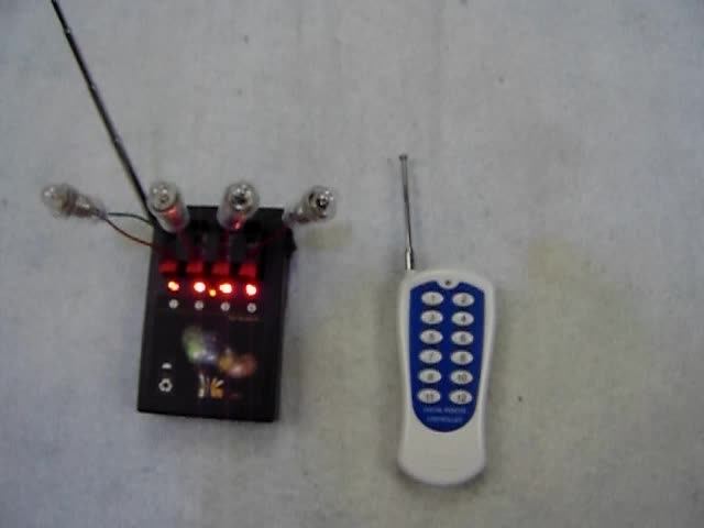 4 Cues Wireless Receiver Happiness Mortar Tube Copper Wire Fireworks ...
