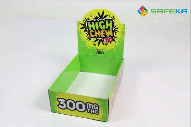 Custom Table Top Packaging Cdu Corrugated Candy Bar Stand Cardboard ...