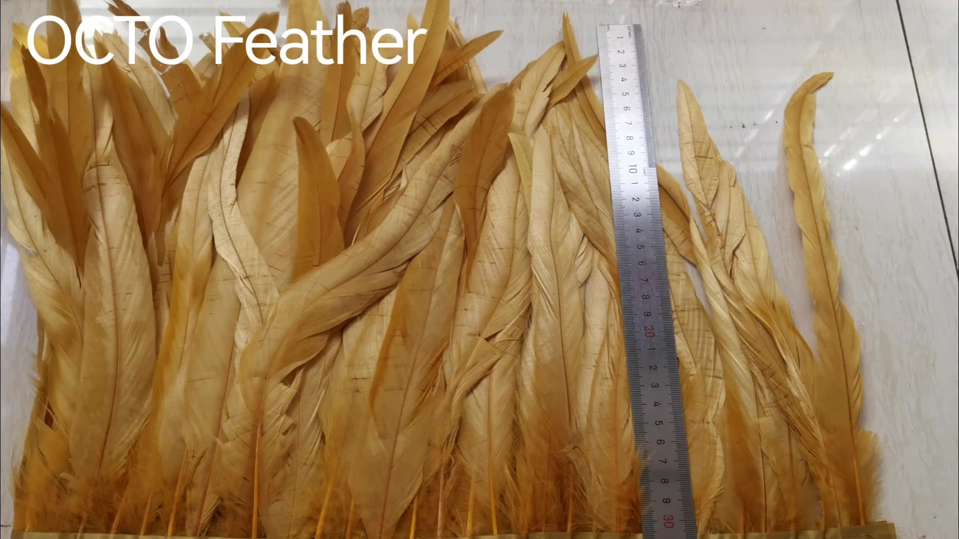 Wholesale Chicken Feathers With Satin Ribbon Trimming 15/20/25/30/35cm ...