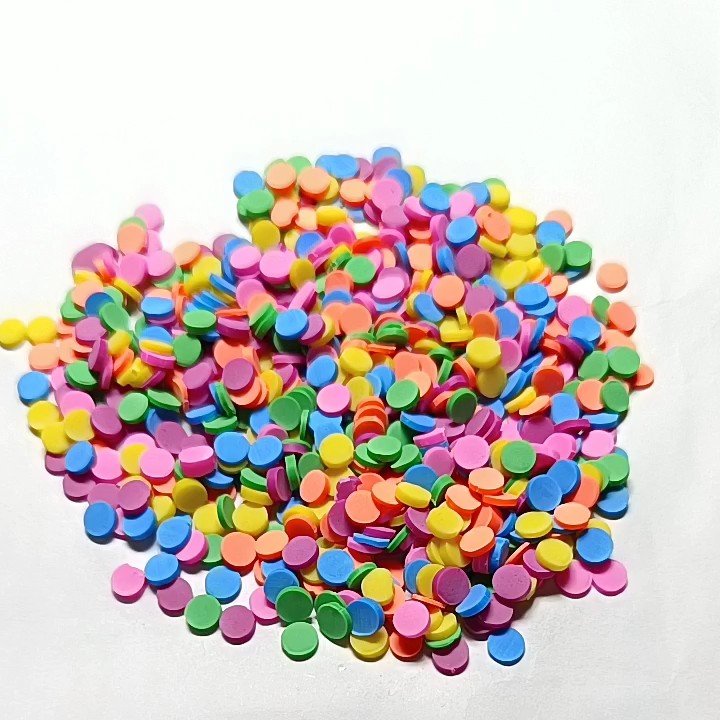 Colorful 5mm Round Dot Polymer Soft Clay Sprinkles Colorful For Diy ...