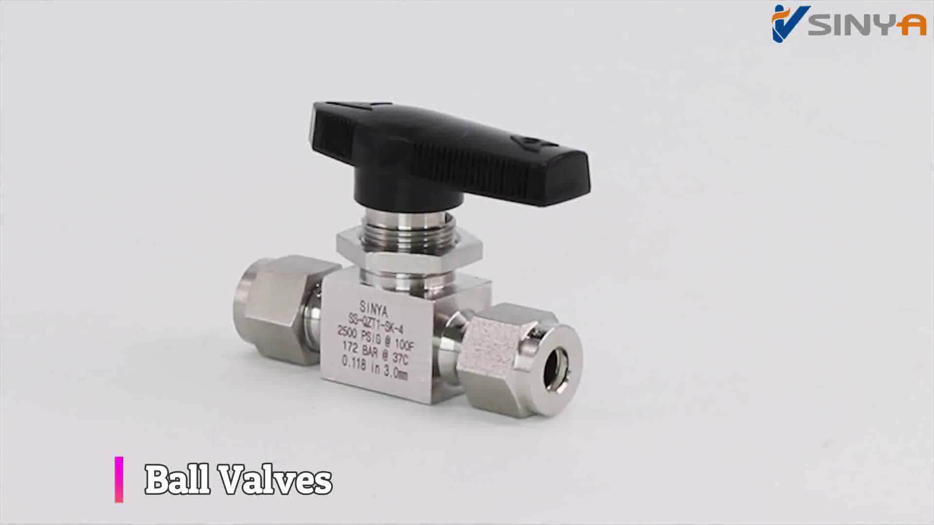 Instrumentation Double Ferrule Straight Type Ball Valve High Pressure ...