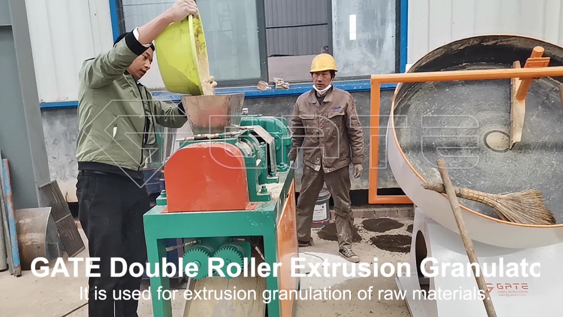 Gate Fertilizer Extruder Granulator Organic Waste To Fertilizer Machine ...