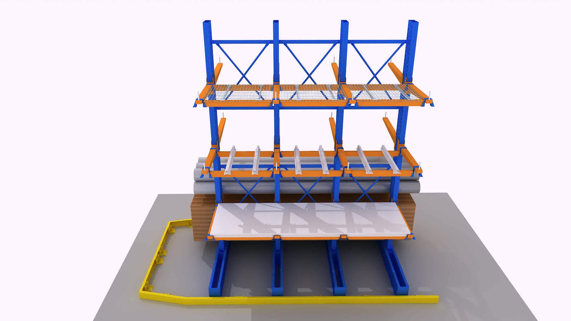 Warehouse Stacking Rack Systemindustrial Glass Racks Warehouse Storage