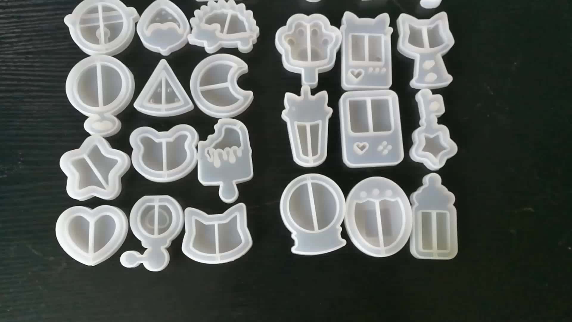 12pcs Different Shape Resin Silicone Shaker Mold For Resin Diy Resin ...