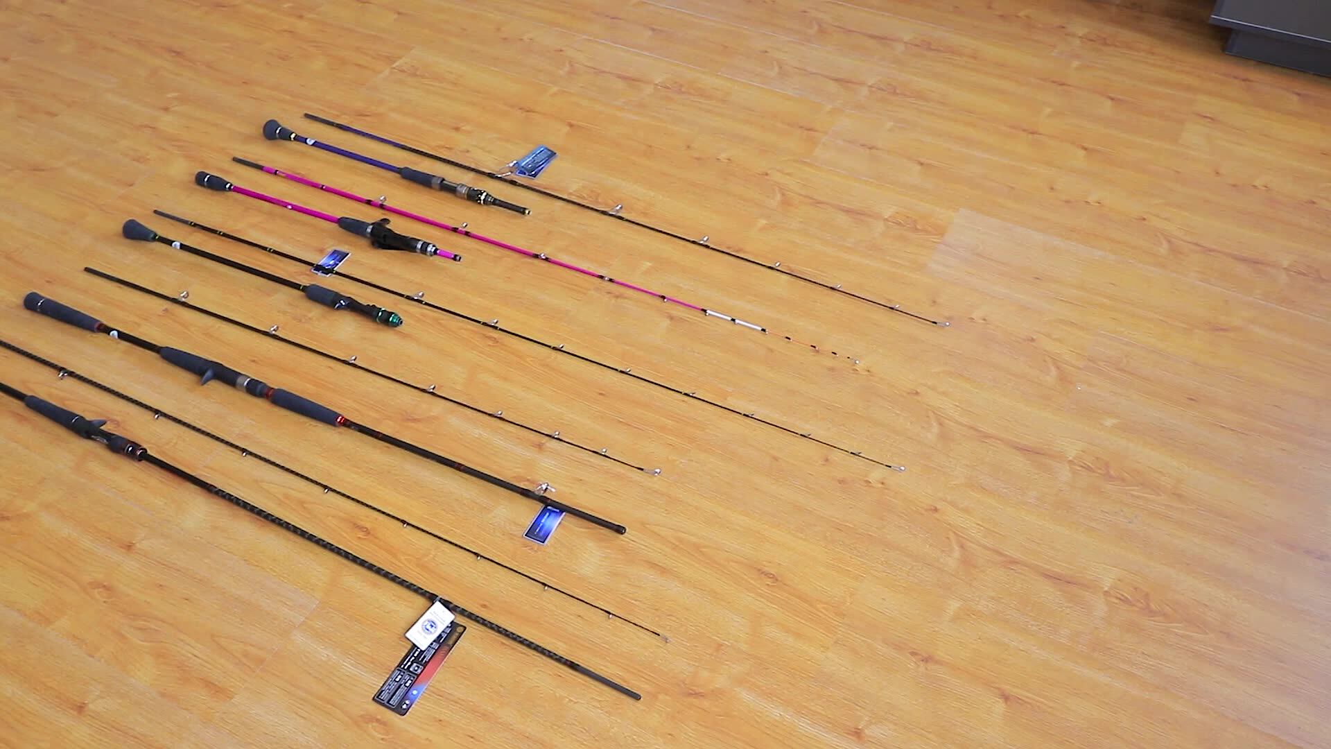 Japan Toray Carbon Fiber 2 Sections Slow Pitch Jigging Rods Hard Power ...