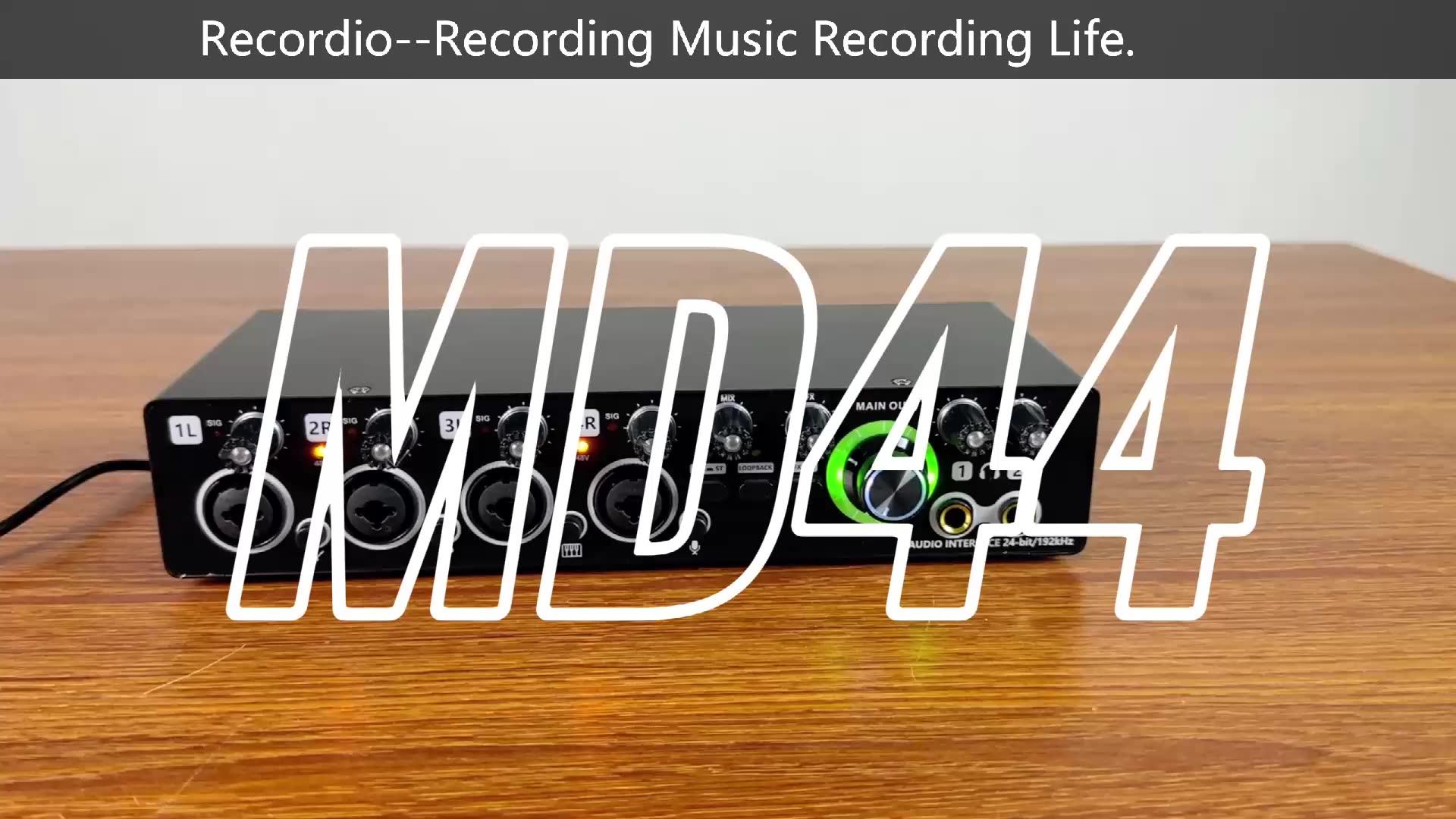 Gax-md44 Oem Professional 24bit 192khz Interface De Audio 4 In 4 Audio ...