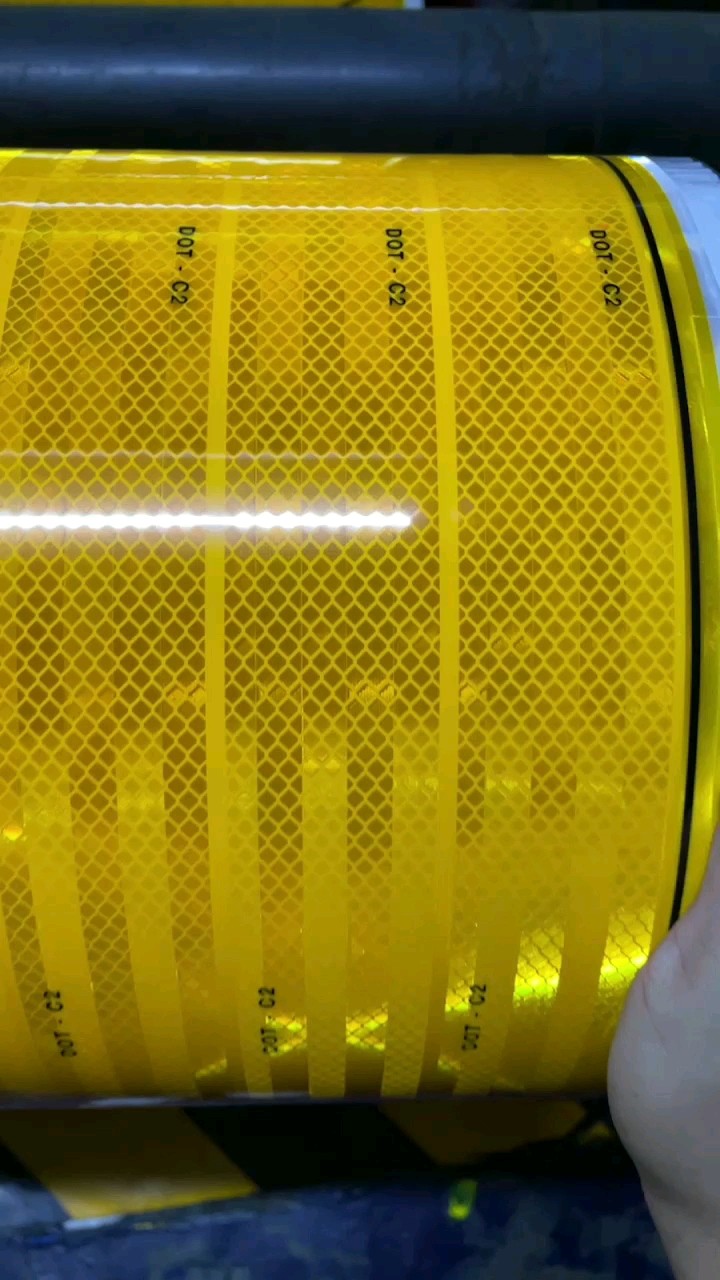 Yellow Reflective Tape Pvc Micro Prismatic Adhesive For Truck For ...
