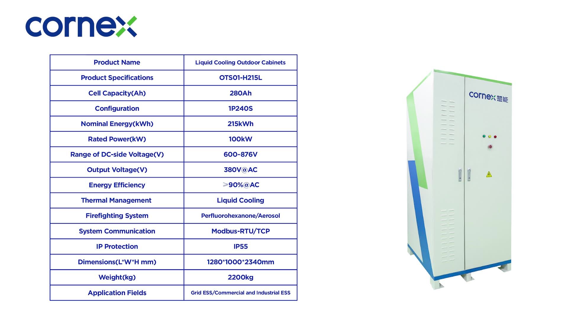 Cornex Lifepo4 Lithium Battery Battery Storage Container For Ess ...