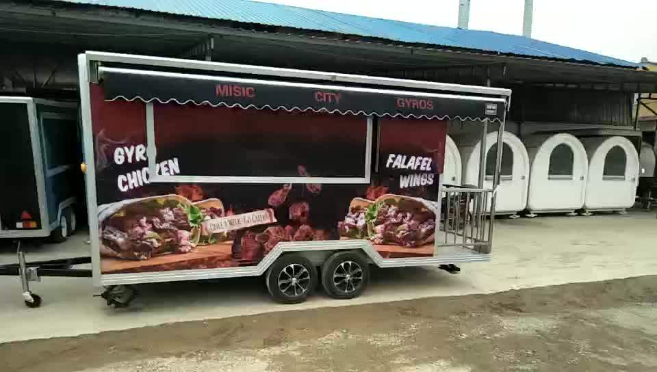 Hot Sell In Usa Kebab Truck With Snack Machine Mobile Bbq Fast Food ...