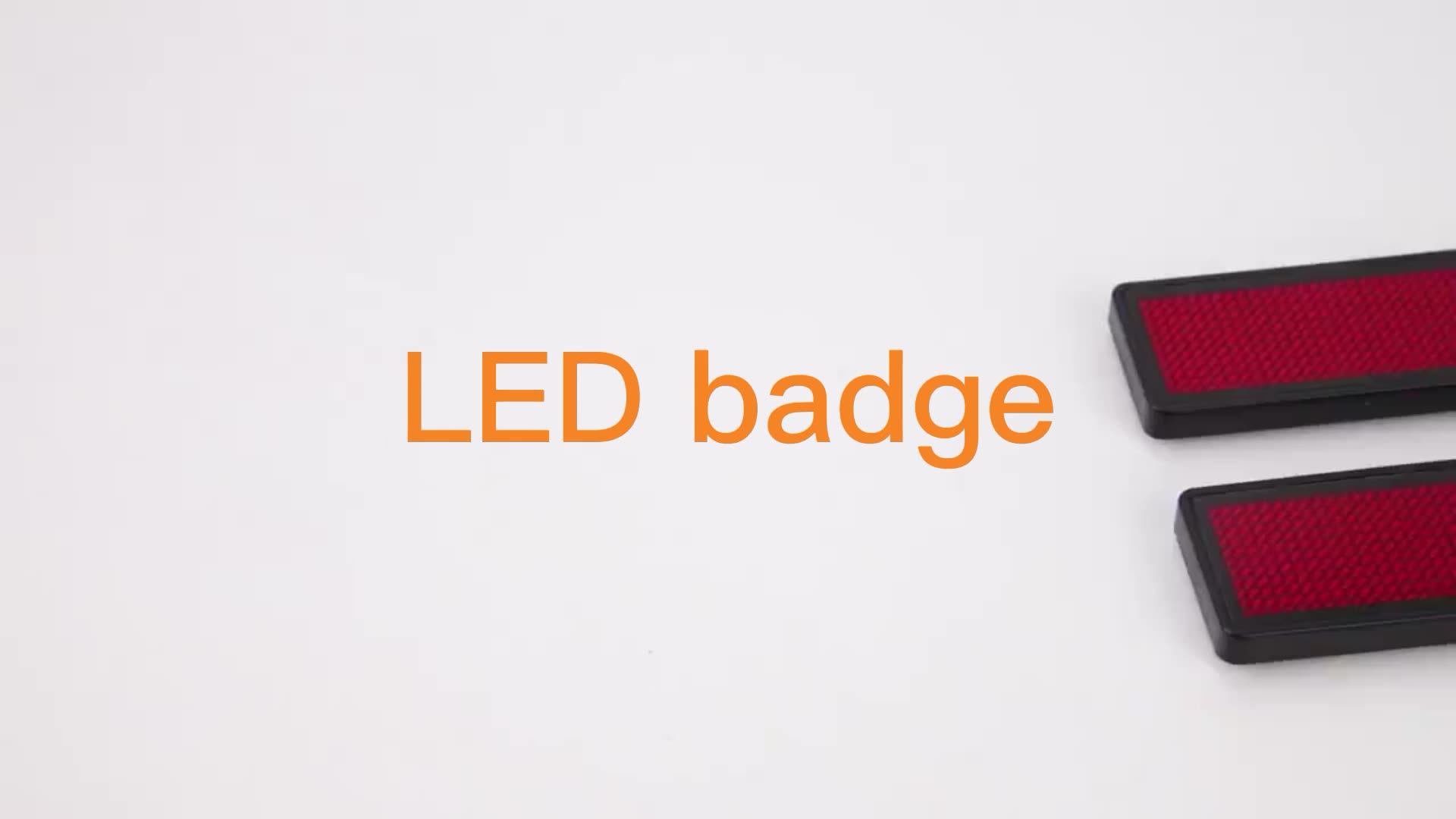 Yoursjoys Programmable Display Scrolling Text Message Led Name Card Tag ...