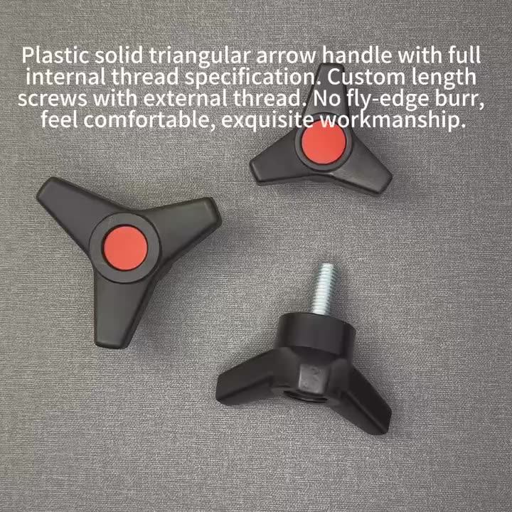 Plastic Abs Triangle Clamping Handle Nylon Three-arm Through Hole ...