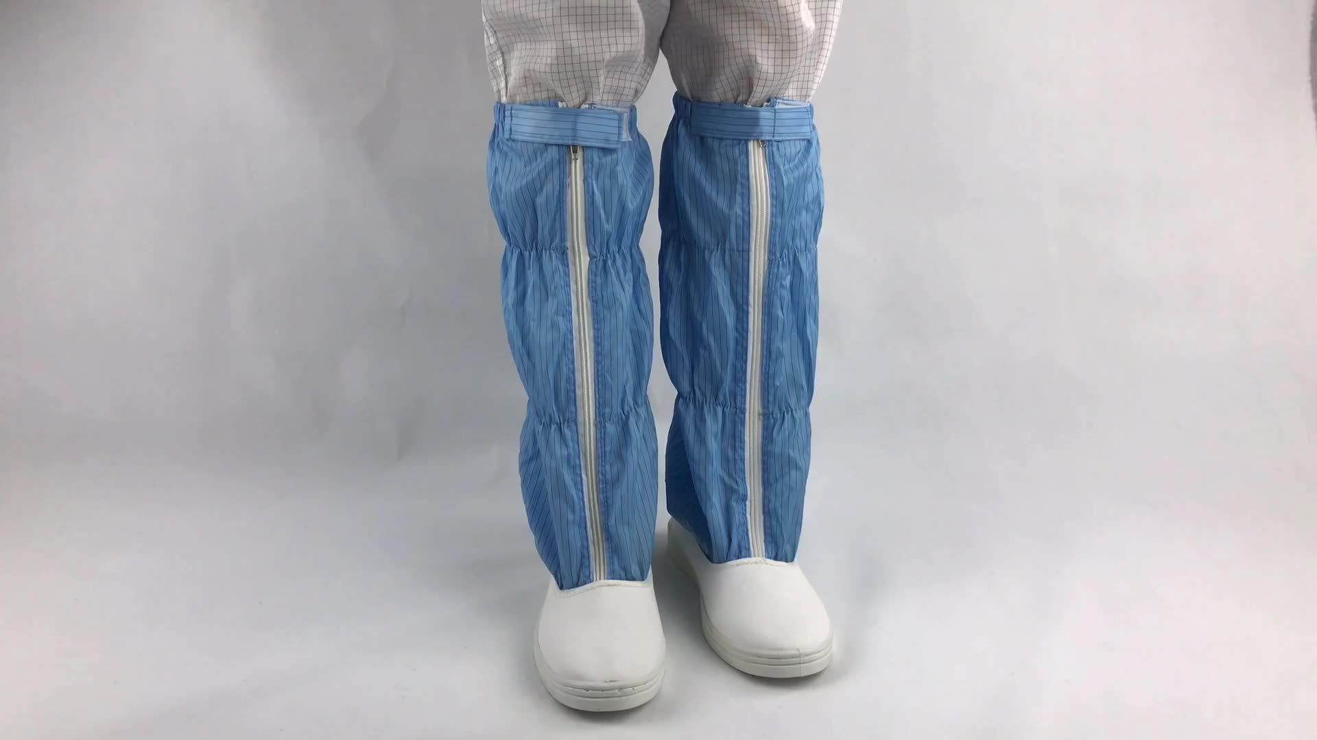 Reusable Waterproof Pu Leather Pvc Sole Clean Room Antistatic Shoes ...