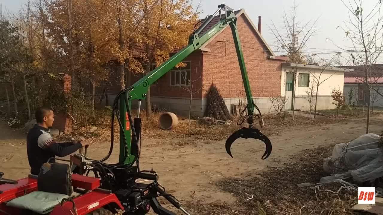 Tractor 3point Timber Wood Loading Crane In Forestry Machine - Buy Wood ...