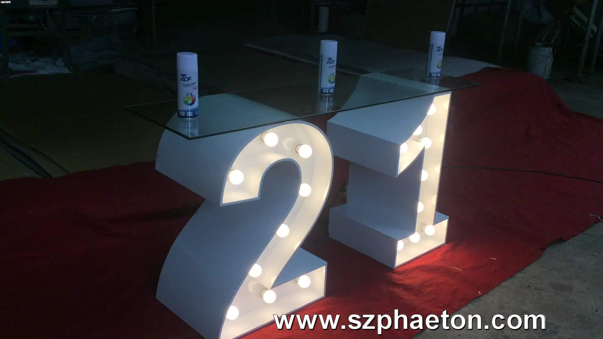 21th Birthday Party Supplies,Led Light Up Love Letter Tables,Table ...
