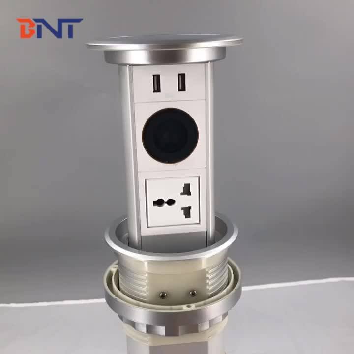 Waterproof Motorized Electric Kitchen Pop Up Socket With Uk Plug And ...