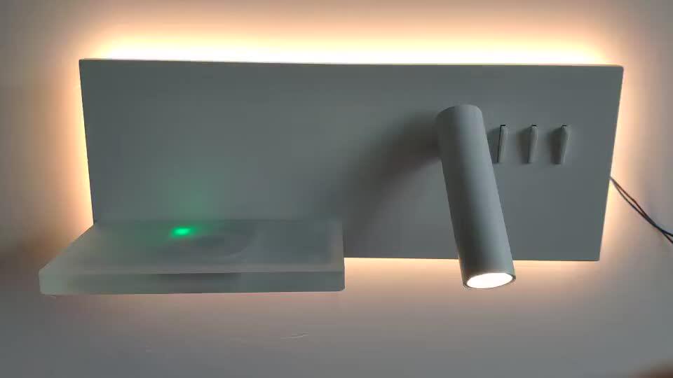 Wireless Charging 3w Led Flexible Usb Bedside Wall Lamp Bedroom ...
