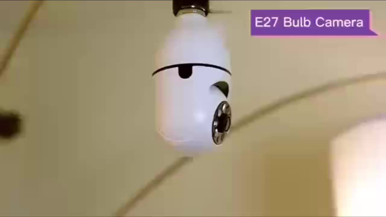 360wifi E27 Bulb Surveillance Camera Night Vision Wireless Home Camera 2mp Cctv Video Security ...