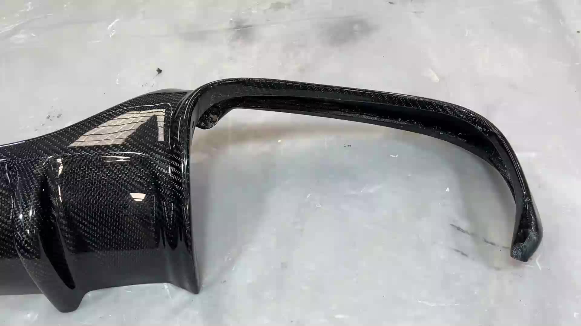 V Style Carbon Fiber Rear Bumper Lip Fin Spoiler Protector Diffuser For ...