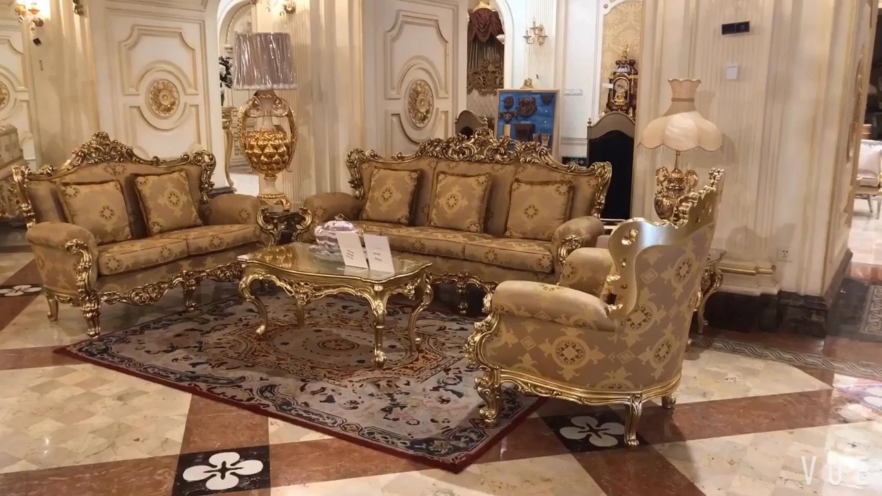 Luxury Rococo Style Italian Rococo Living Room Furniture 1+2+3 With ...