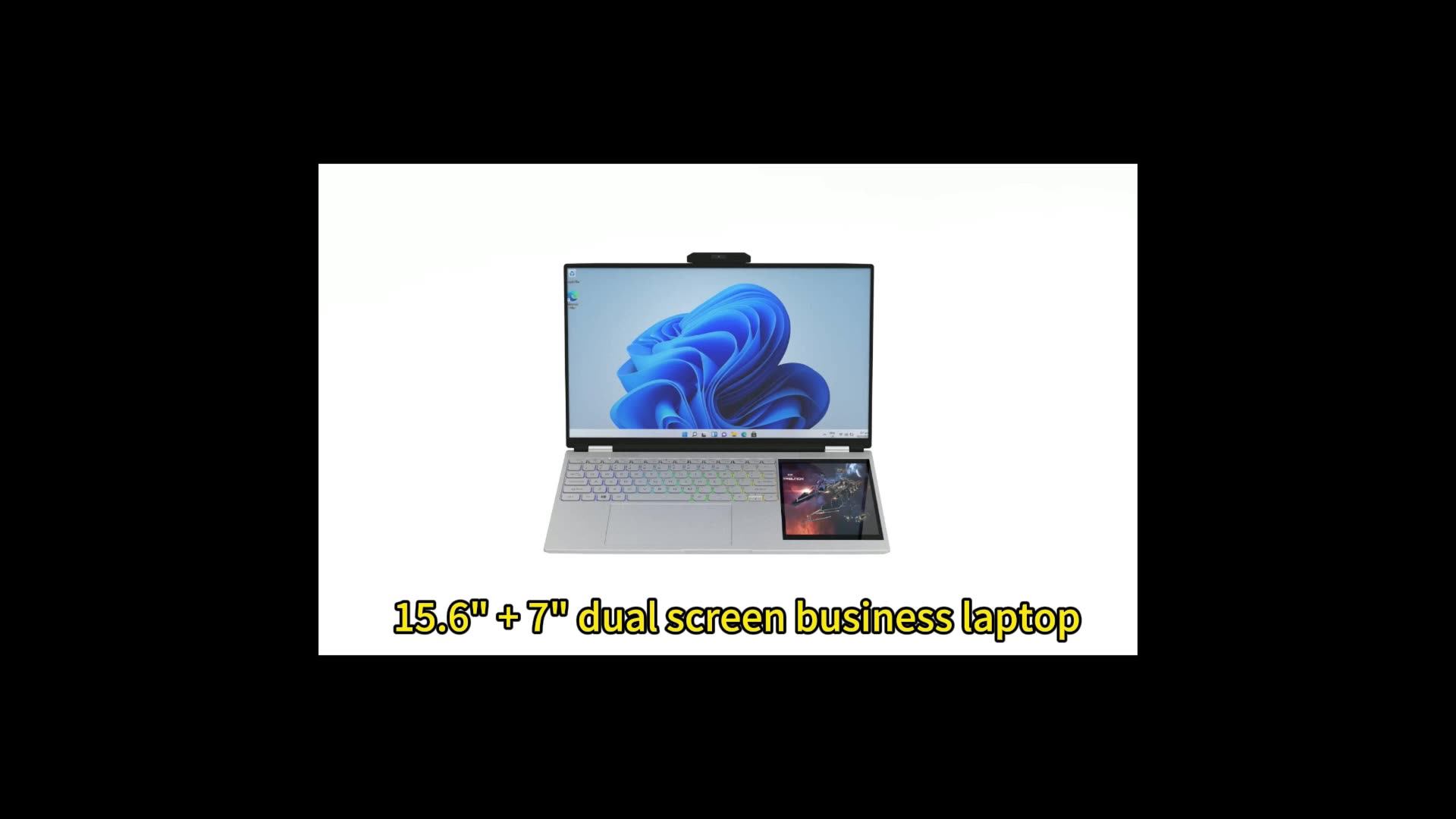 Dual Screen Laptop 15.6 Inch + 7 Inch Screen Intel N95 Processor Lddr5 ...