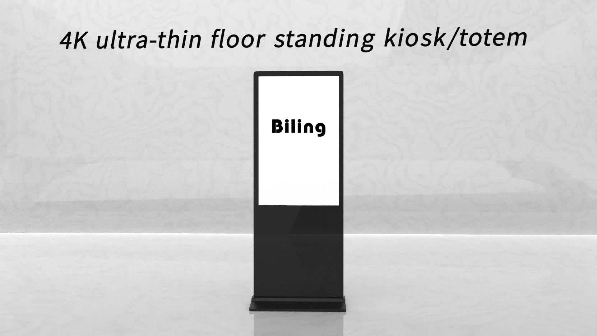 49 55 Inch Android Indoor Totem Floor Stand Lcd Interactive Kiosk Touch ...