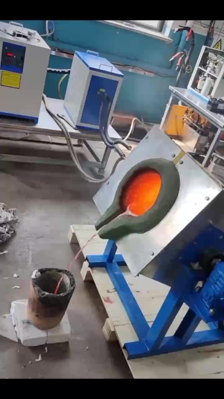 100kg 250kg 500kg Steel Tilting Furnace Machine Iron Electric Smelting ...
