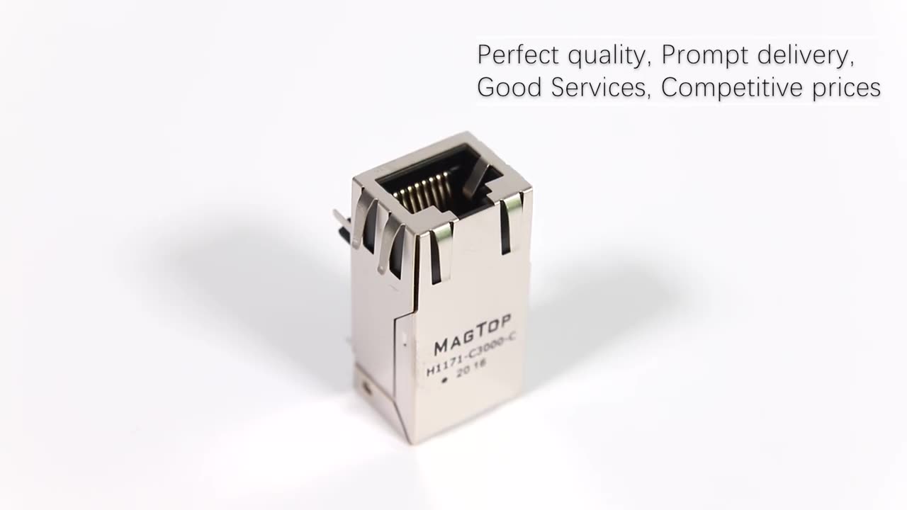 Rj45 1x1 Connector Power Over Ethernet ( Poe ) 10/100base-tx Rj45 Jack With Magnetic Module ...