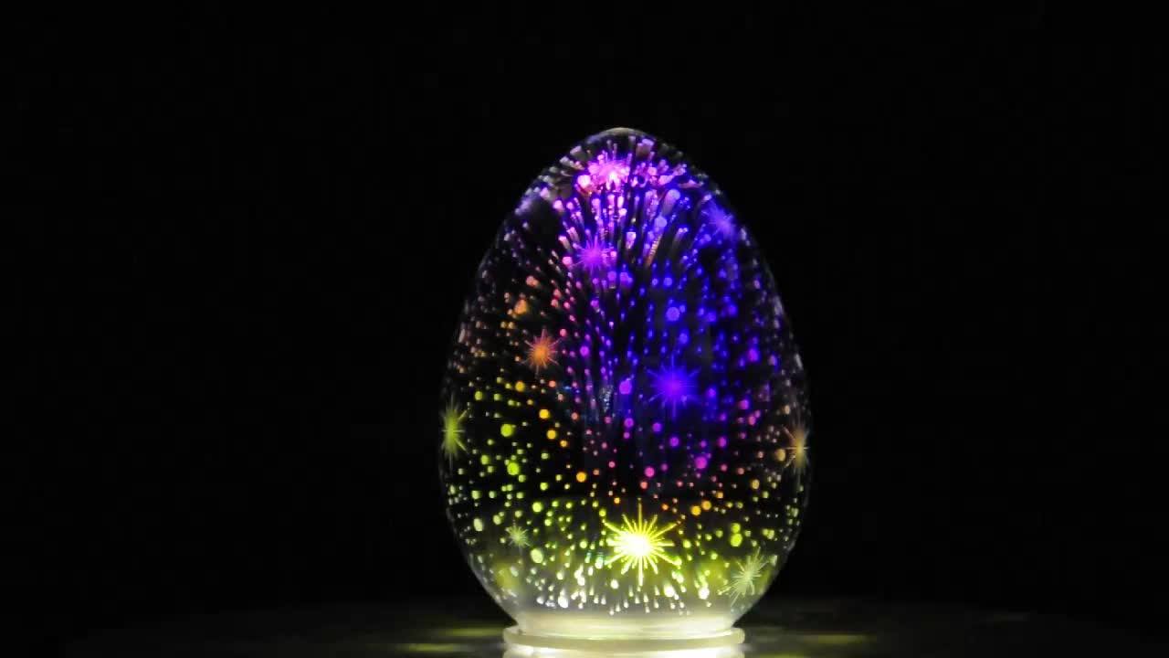 Light Up Artificial Large Golden 3d Glass Decorative Easter Eggs ...