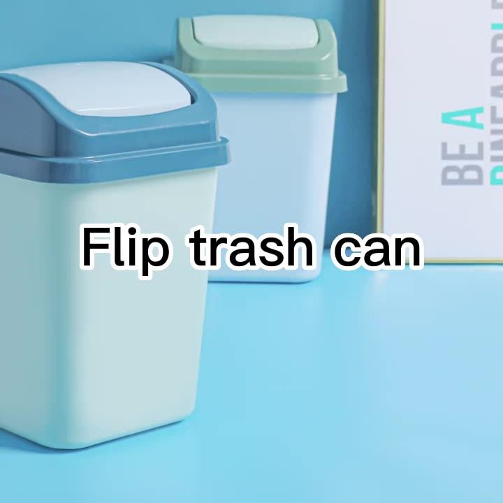 8l Plastic Dustbin With Swing Lid Economical Indoor Household Waste Bin ...