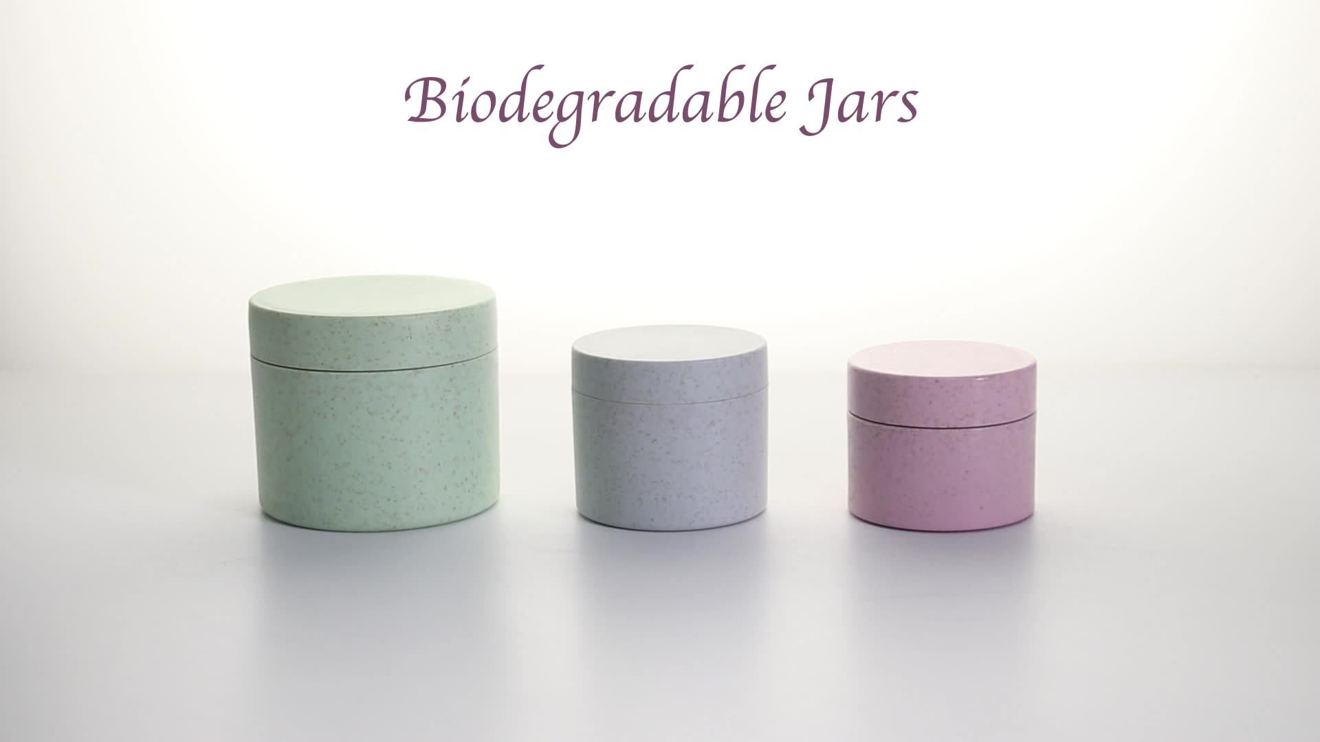 Wheat Biodegradable Cosmetic Containers Recyclable 100% Straw Cream Jar ...