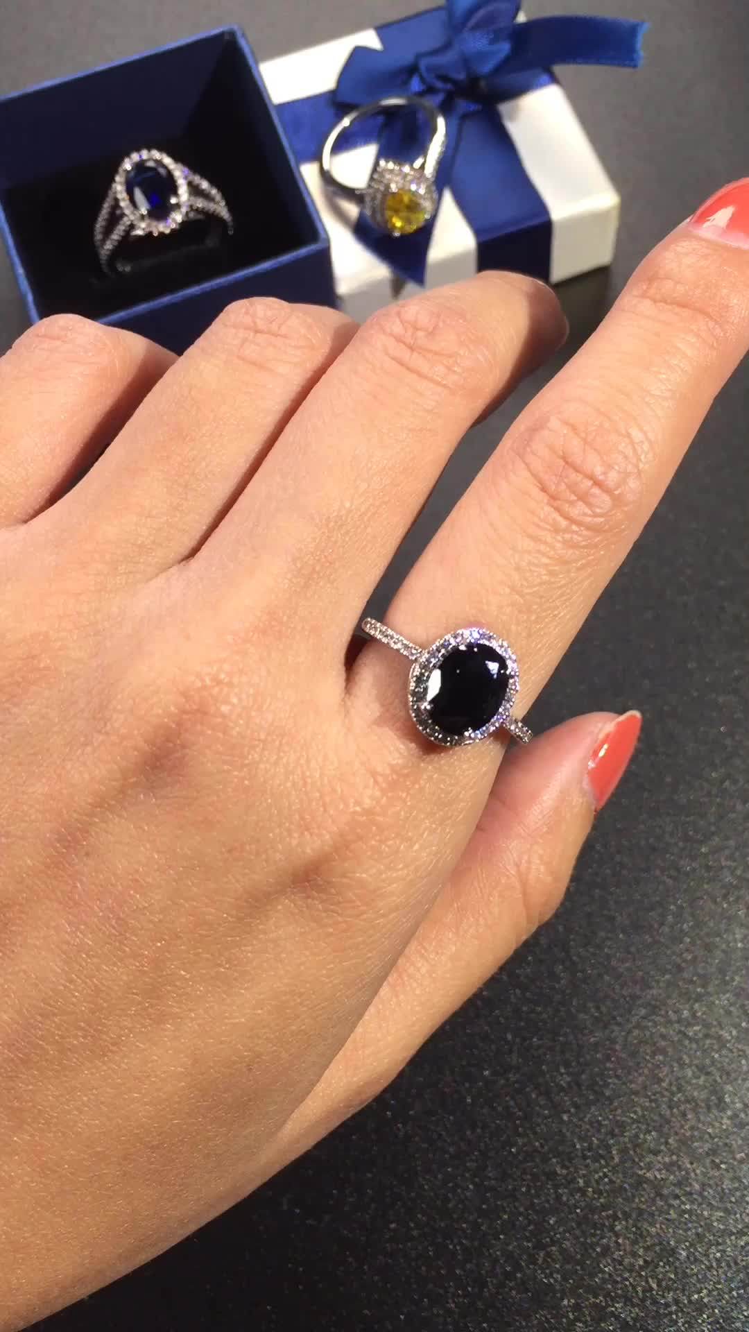 Fine Rings Jewelry Women Diamond Silver Stone American Anillos Water ...