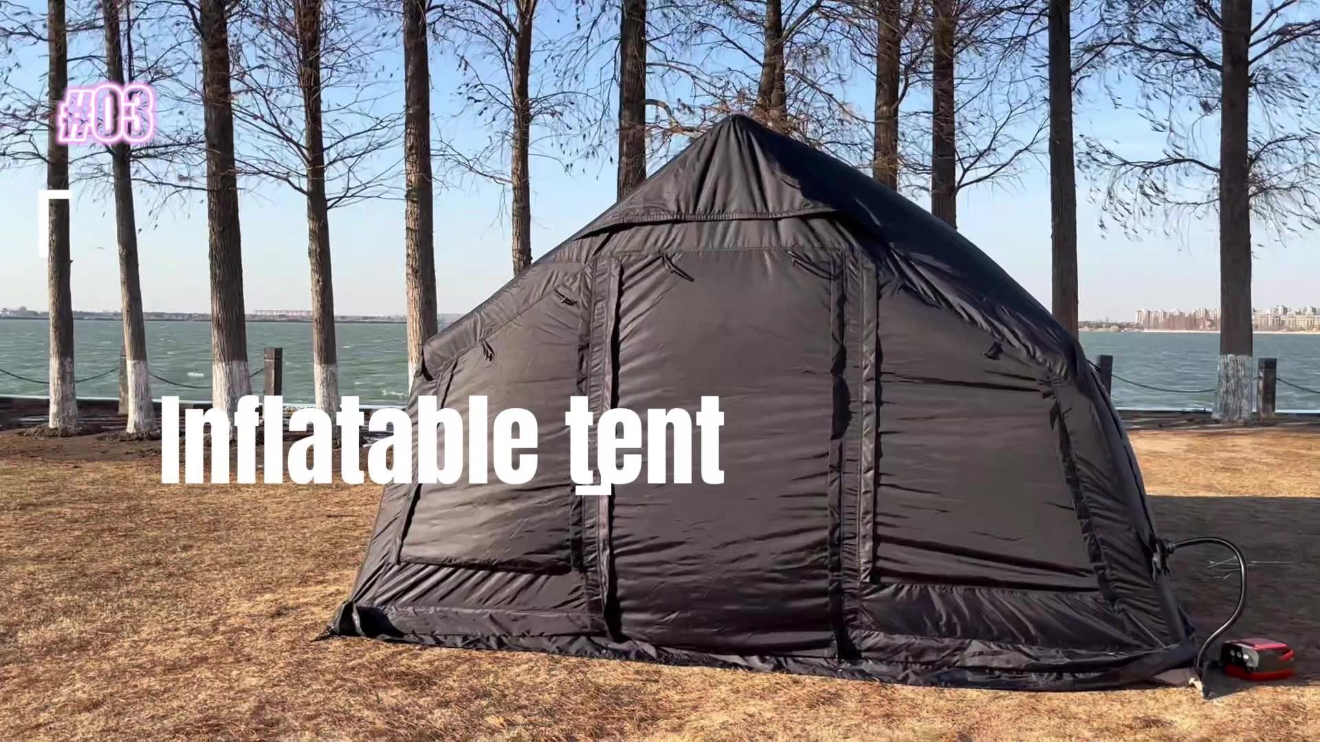3/4/5/6/7 Meters Camping Canvas Pu 3000mm Big Space Inflatable Yurt ...