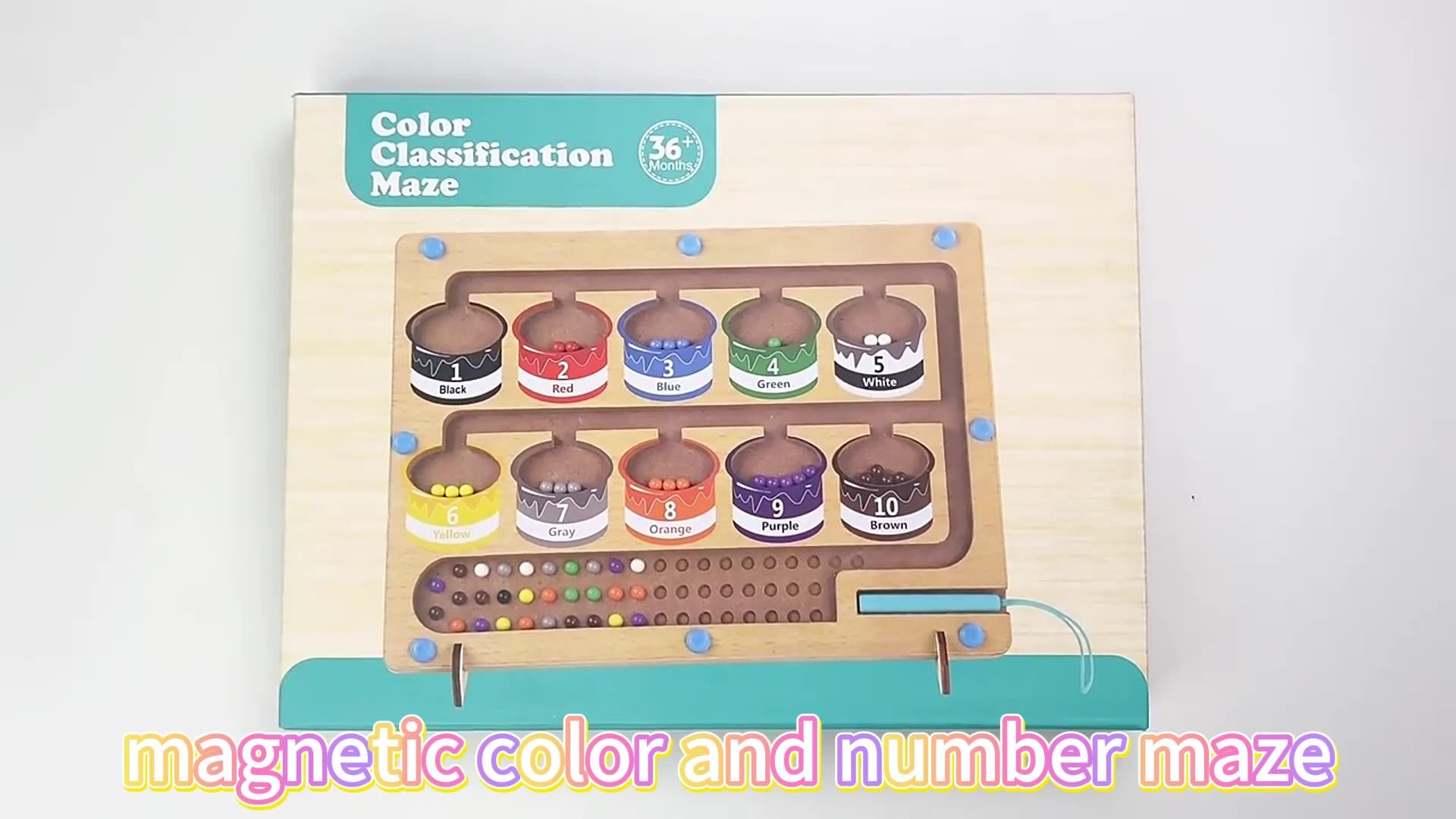 Magnetic Color Number Cognitive Classification Counting Board Toys ...