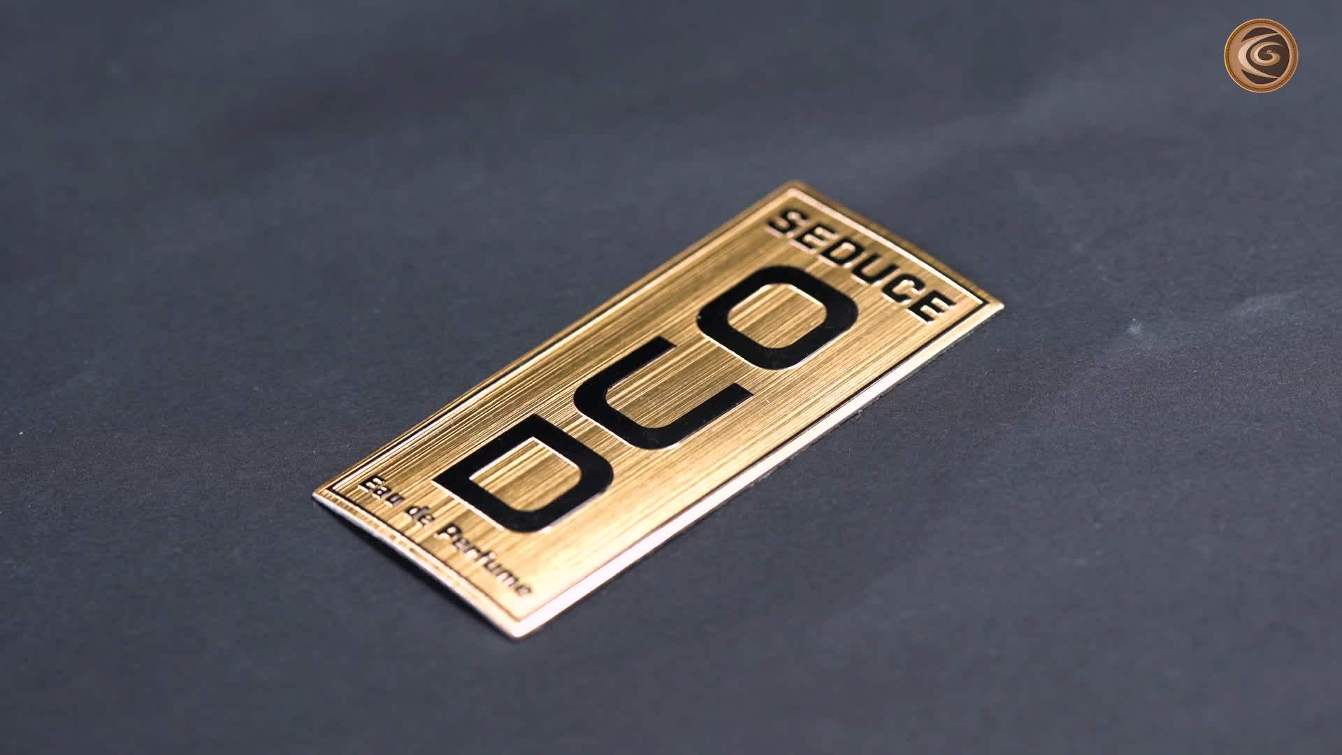 Custom Gold Sticker Metal Label Embossed Metal Label For Glass Perfume ...
