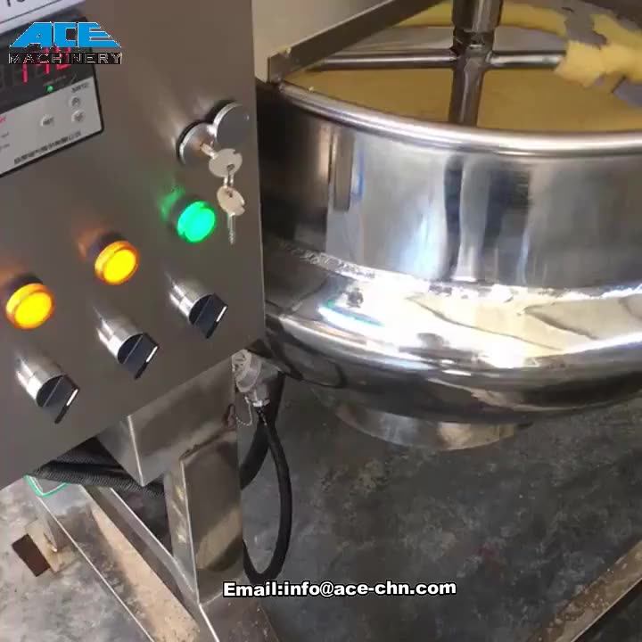 Food Cooker Steam/gas/electric Jacket Kettle With Agitator Mixer Double ...