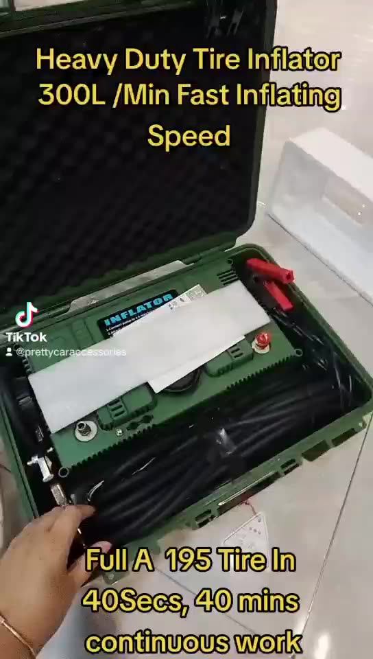 300l/min 12v /24v Cabled Heavy Duty Tire Compressor With Double ...