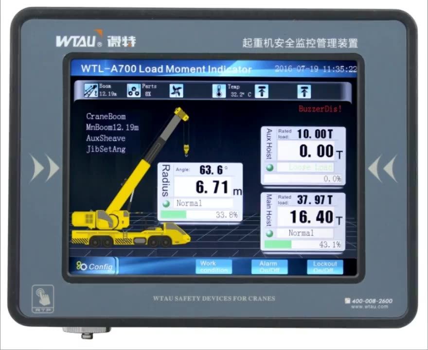 Easy To Calibrate Electrical Load Moment Indicator A700 Lmi For Terex Rt1000 Mobile Crane Sli ...