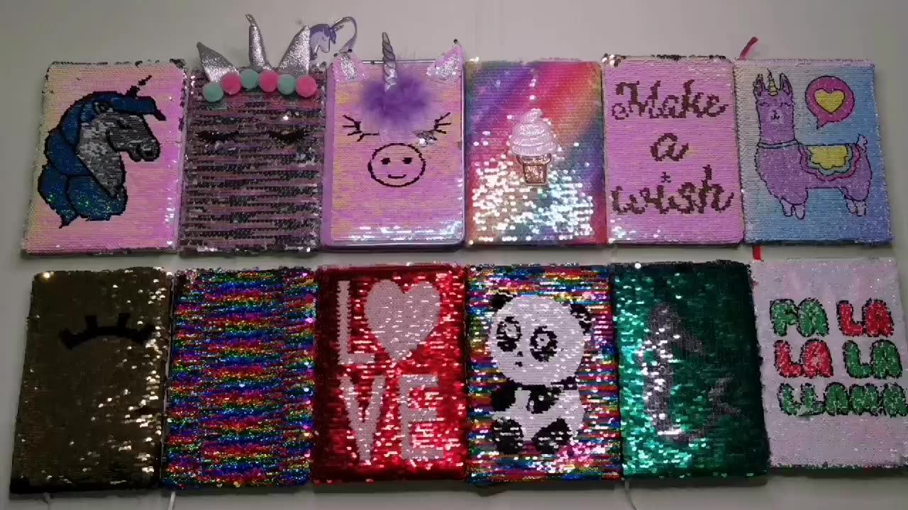 Custom Reversible Sequin Notebook A5 A6 Size Journal Diary Magic ...