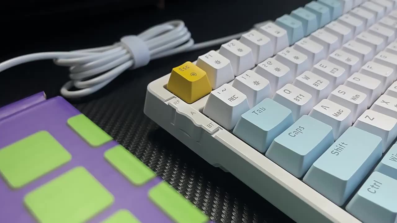 J90 Mechanical Keyboard 98 Keys Lithium Battery Charging Bt 2.4g Wireless Usb Wired Backlight ...