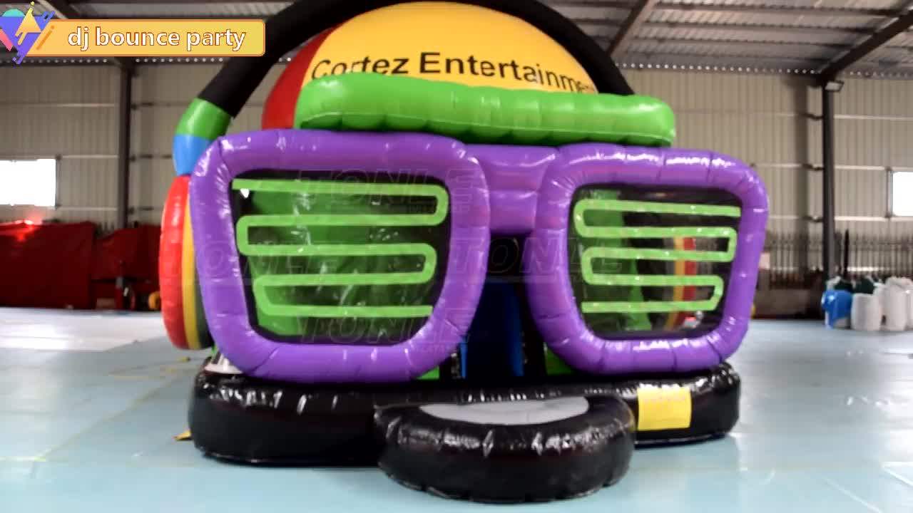 3d Helmet Headset Inflatable Disco Dome Bouncy Castle Dj Bounce House ...