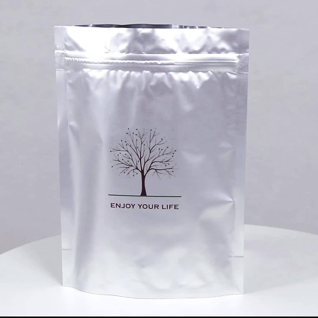 In Stock Eco Aluminum Foil Bag With Zip Lock Aluminium Stand Up Pouch ...