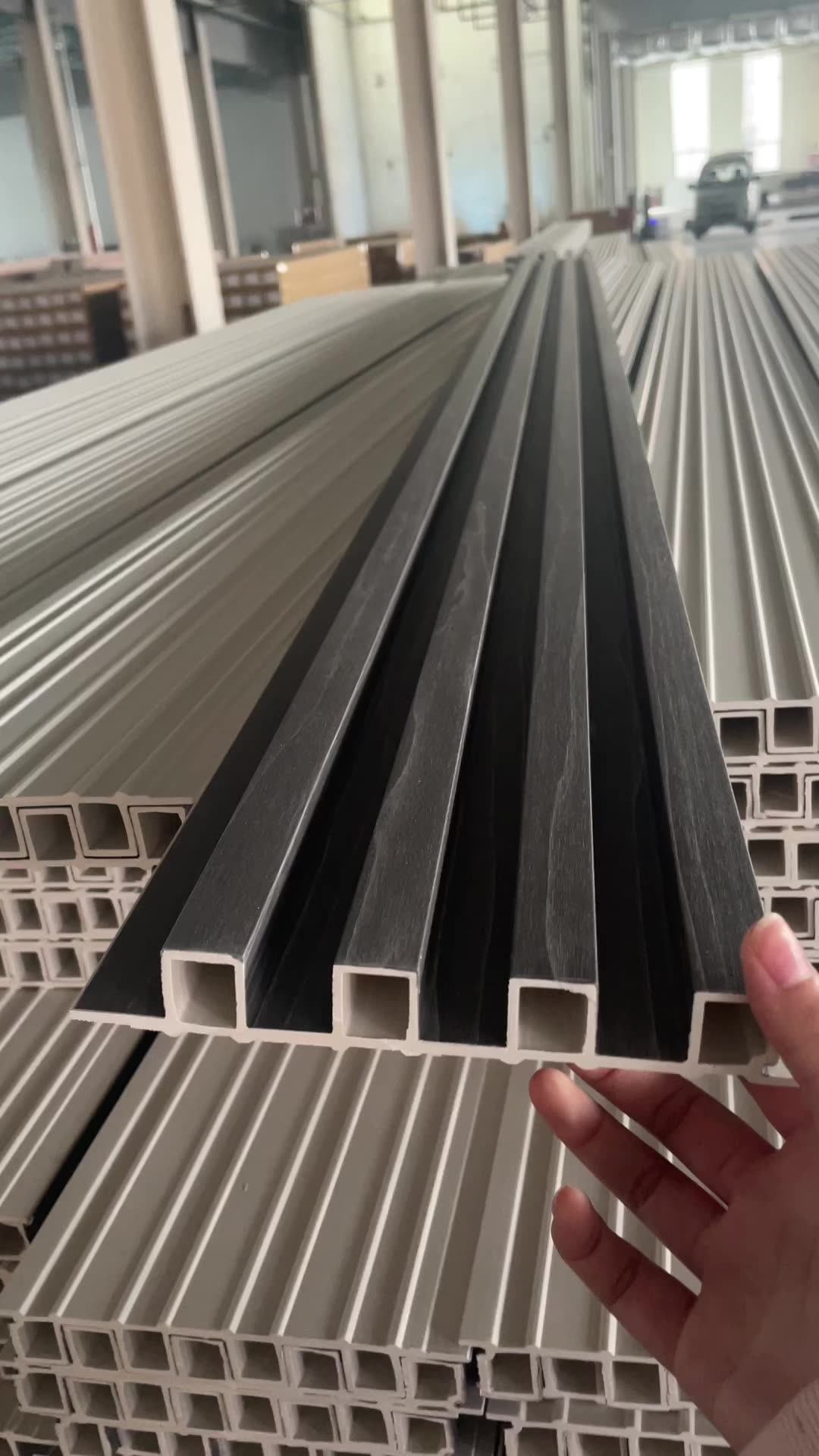 Waterproof Wpc Wall Panel Ceiling Slat Cladding Fluted Indoor Wall ...