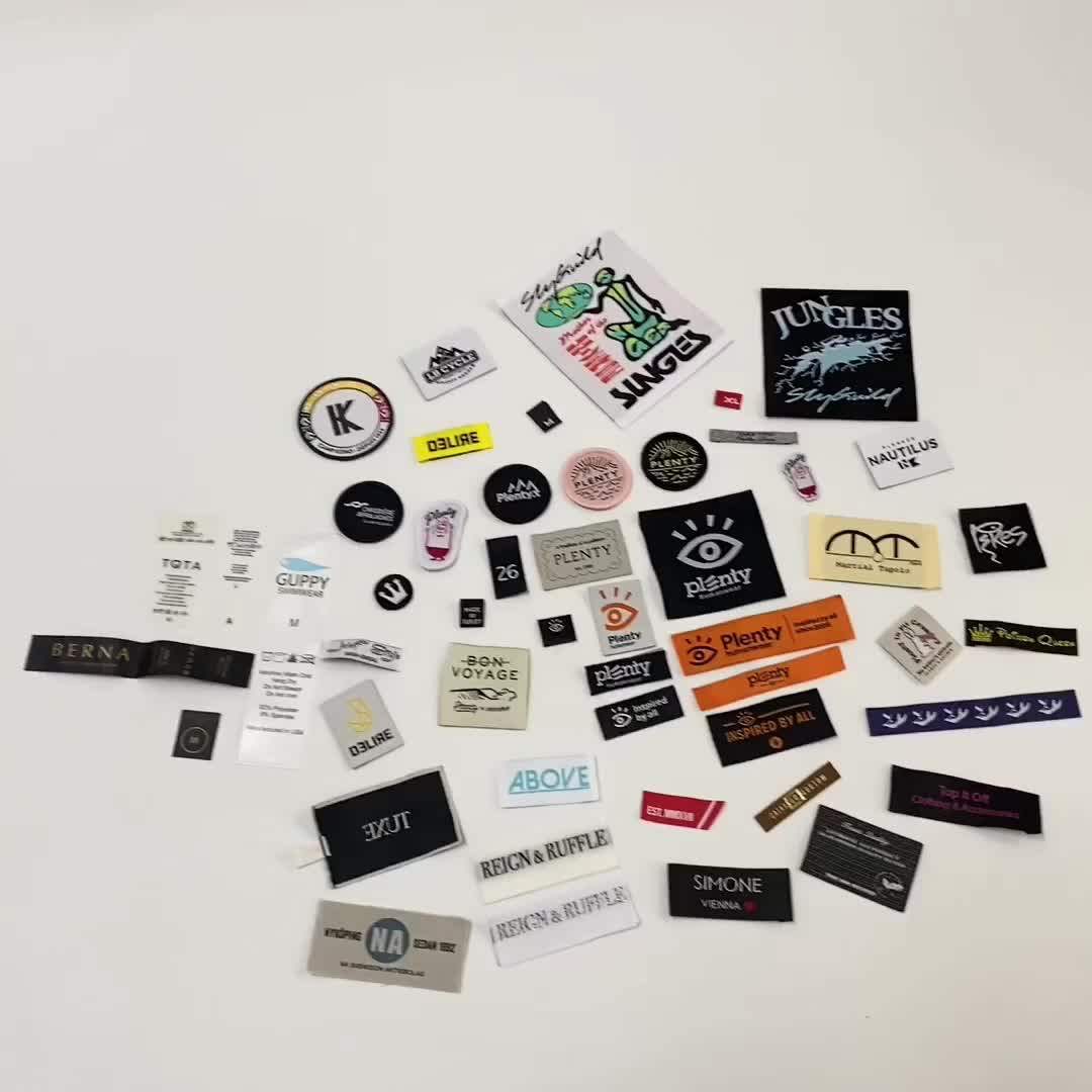 Custom Colorful Etiquette Textile Woven Label End Folded Textile Labels ...