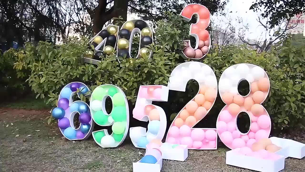 Diy Balloons Letters Mosaic Balloon Kt Filling Box Mosaic Number ...
