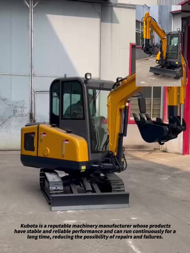 Excavator Mini 2.5ton Crawler Excavator Ce Epa Bagger Kubota 25hp ...