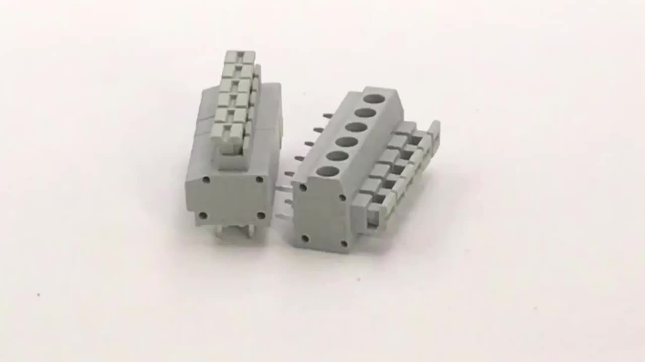 Pcb Push Button Screwless Electrical Clamp Connector - Buy Pcb ...