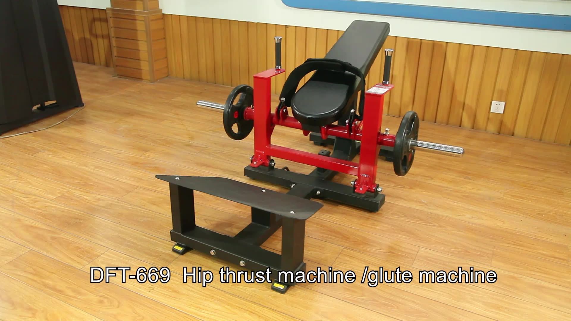 Dft Commercial Hip Thrust Machine Glute Machine Gym Equipment - Buy Hip ...