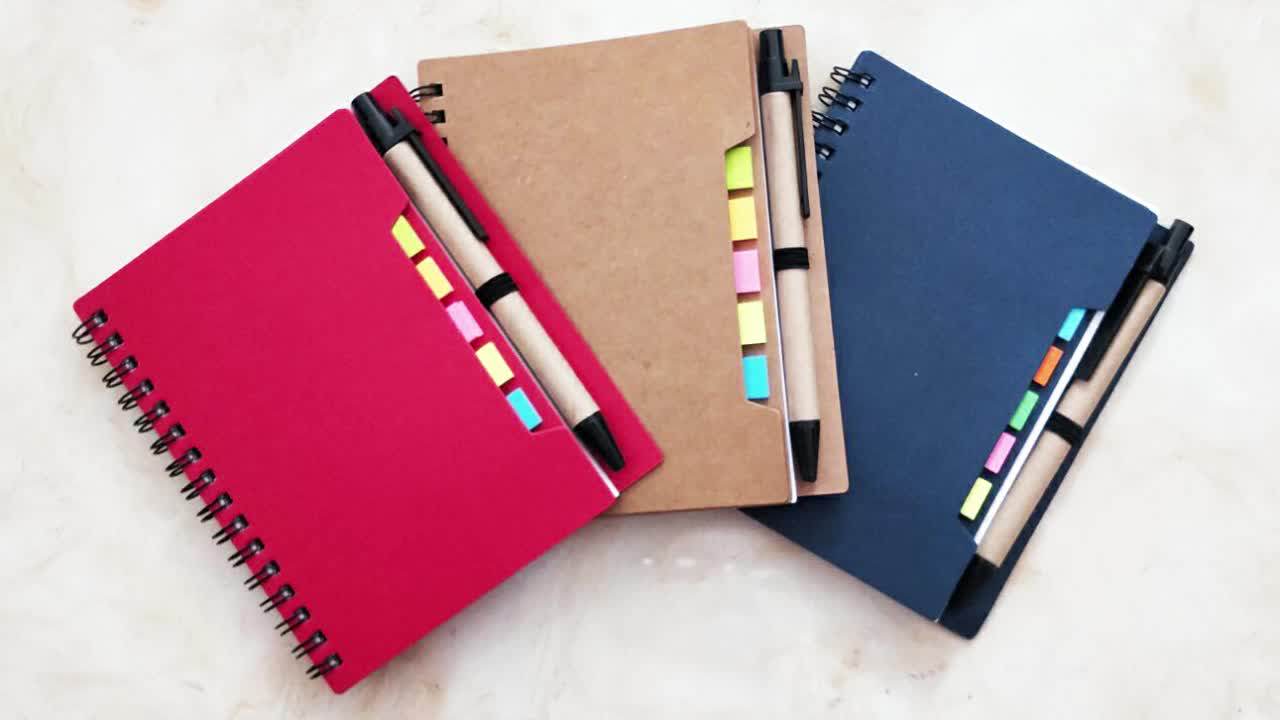 Wholesale Kraft Cover Custom Logo Mini Notebook Memo Sticky Notepad ...