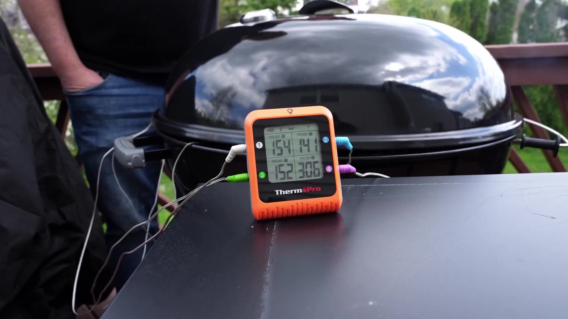 Thermopro Tp930 Smart Wireless Bbq Meat Temperature Gauge Cooking ...